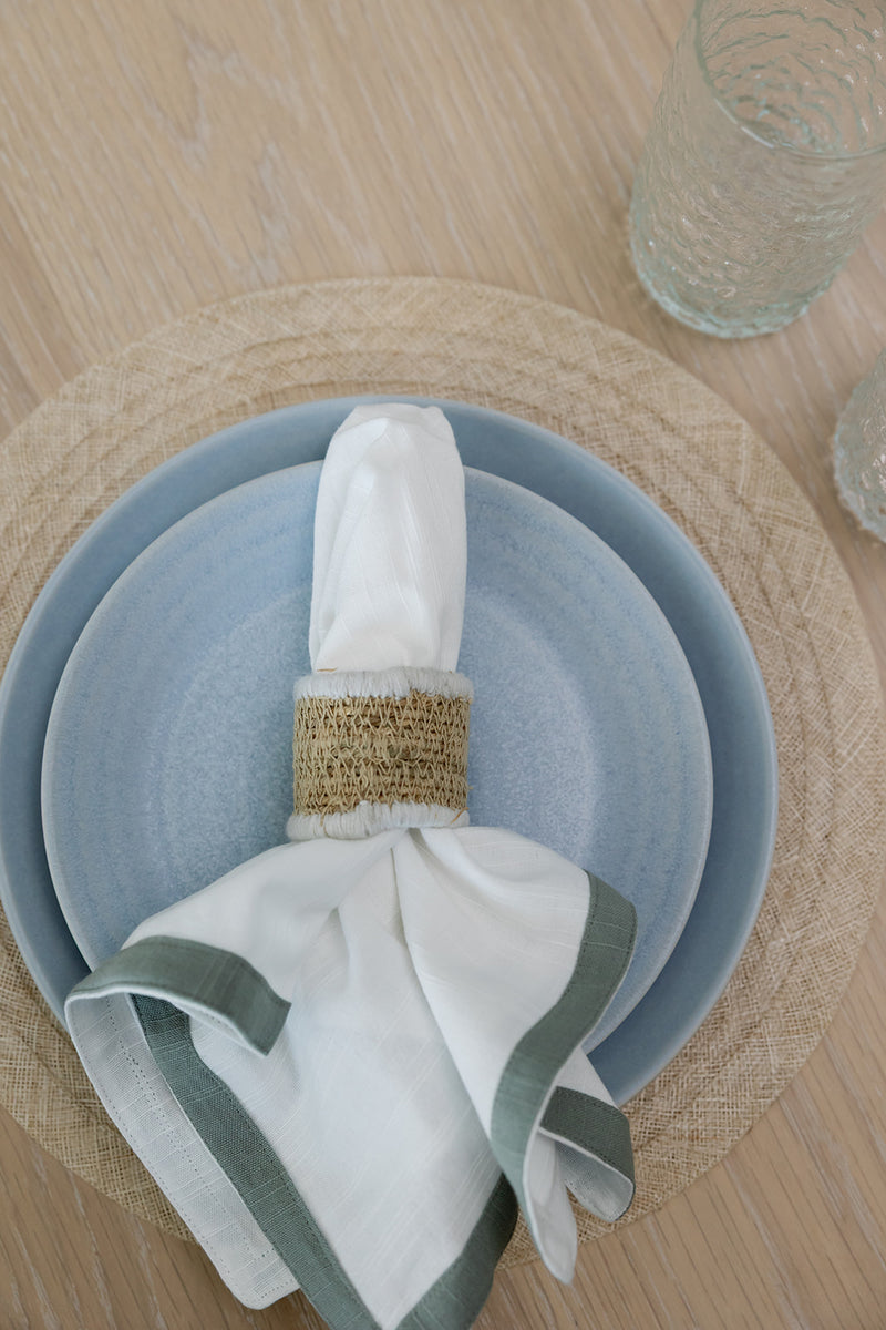Nancy Napkin Rings- White – Adelyn Charles Collection